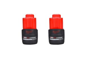 milwaukee 48-11-2425 12v lithium-ion hight output cp2.5ah battery 2 pack