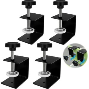 large drawer front panel installation clamps cabinet hardware jig c clamps 3mm thicker drawer drill hole guide u clamp with big silicone protective pads(4 pack)