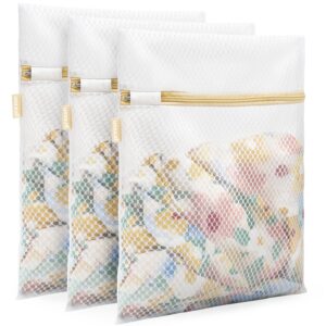 prezon mesh laundry bags, washing machine wash bags, reusable and durable mesh wash bags for delicates blouse, hosiery, underwear, bra, lingerie baby clothes - 3m（12 x 16 inches）