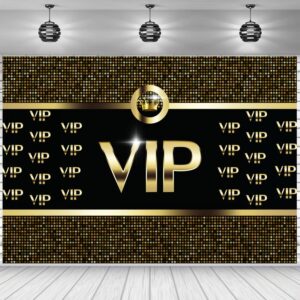 withu vip party backdrop crown black gold star mimetic show graduation birthday red carpet event photo studio backgrounds celebrity movie award ceremony banner props