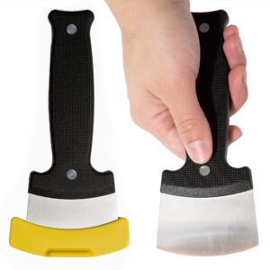 impresa [2 pack rocker knife for one h&ed cutting - extra sharp rocker knife for disabled - one h&ed adaptive equipment w/h&le safety ledge - kitchen utensils for h&icapped - one h&ed gadgets