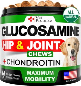 glucosamine for dogs - hip and joint supplement for dogs - glucosamine chondroitin for dogs - dog joint pain relief - msm - hemp oil - advanced support dog joint supplement health - 120 mobility chews