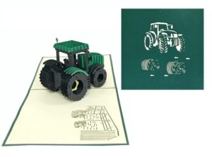 eta 3d tractor pop up card, 3d birthday vehicles pop up card for grandpa father dad husband son friend, 3d pop up card for father day, h12