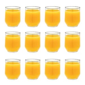 vikko small juice glasses 6 oz, set of 6 juice glasses, orange juice glasses, fruit juice glasses, small glass cups, small drinking glasses, durable glass tumblers, dishwasher safe