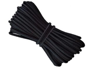 liusm 1/8-inch (3mm) 10 yards black heavy stretch round string elastic cord for diy crafting sewing