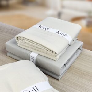 MINAYI 4 Pieces Sheet Keeper Closet Organization - Bed Sheets Set Storage Organizer -Linen Labels Sheet Organizer (King)