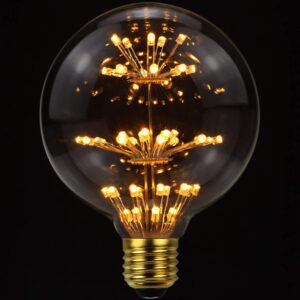 tianfan vintage led bulb g95 firework 3watts edison bulb 2200kelvin warmth glow 110-130v decorative light bulb