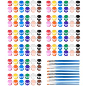 10 pack mini acrylic paint set,12 colors acrylic paint strips for kids&adults craft paint,140 pcs kids paint set container strips storage, perfect for home birthday classroom party favors……