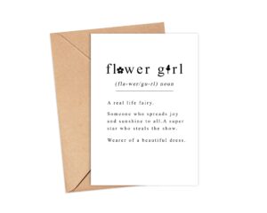 flower girl card - will you be my flower girl - proposal card - gifts for her - thank you card - flower girl gift