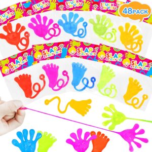 party favors supplies goodie bag stocking stuffer fillers for kids (48 pcs), christmas sticky hands & feet for toddlers,birthday pinata favors classroom student treats prizes toys gifts for boys girls