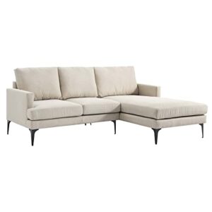 modway evermore upholstered fabric, sofa, beige