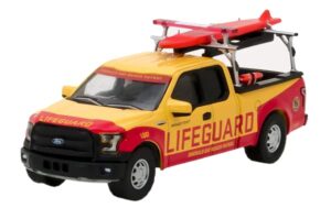 greenlight hollywood 44760-f baywatch - 2016 f-150 emerald bay beach patrol 1/64 scale diecast