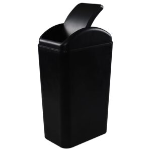 sandmovie 3.5 gallon slim garbage bin with swing-top, plastic swing lid trash can, 1 pack