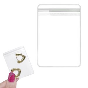 dymsup pvc jewelry bags anti tarnish strips, 30 pack jewelry zipper storage bag clear plastic jewelry bags for jewelry book selling packaging silver storage bags anti tarnish (3.1"x 2.3")