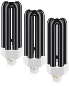 pacetap 3 pack 43050 26w 3u replacement bulbs compatible with dynatrap dt1750 dt1775, 3/4 acre and 1 acre replacement bulb, indoor outdoor u shape replacement bulbs light