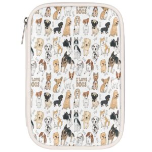 animal dog cute pencil case cute doodle gog pencil box for kids large capacity students stationery with compartments school boys accessories storage box organizer pencil bag for boys girls toddlers