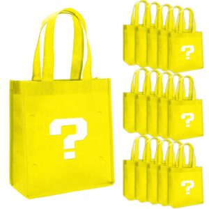 nuwontun 15 pack cartoon party favors supplies yellow question birthday gift bags cartoon party favor bags for birthday party decor