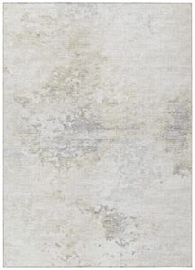 addison rugs indoor/outdoor accord aac35 ivory washable 1'8" x 2'6" indoor outdoor area rug, easy clean, machine washable, non shedding, bedroom, living room, dining room, kitchen, patio rug