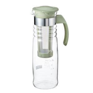 hario "mizudashi" cold brew tea maker, 1200ml, smoky green