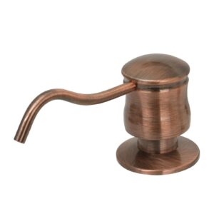 built in copper soap dispenser refill from top with 17 oz bottle - 3 years warranty antique copper antique