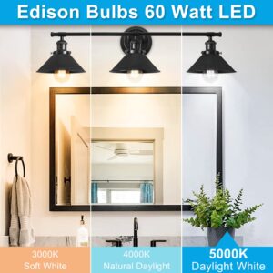 Sailstar E26 LED Bulb 60 Watt Equivalent, Light Bulbs 60 Watt Soft White 3000K, 800LM Edison Bulbs 60 Watt LED, LED Edison Bulb for Dining Bathroom Vanity, 120V, CRI85+, 6W, Non-dimmable, 6 Pack