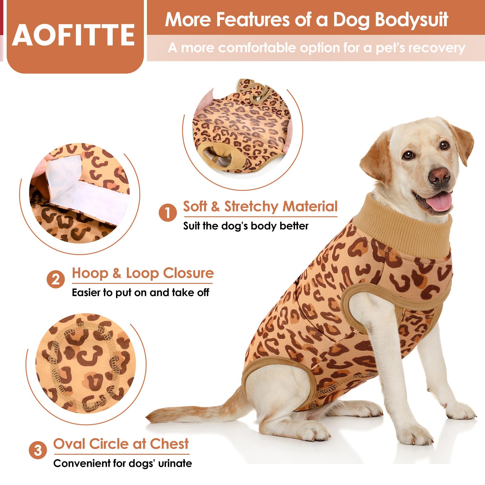 AOFITEE Dog Recovery Suit, Dog Surgical Recovery Suit for Female Dogs Male Dogs, Cozy Dog Onesie for Surgery, Cone E-Collar Alternative, Anti Licking Dog Surgical Shirt with Pee Hole, Strawberry S