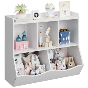 amyove kids bookshelf and bookcase toy storage multi shelf with cubby organizer cabinet for boys girls,for children playroom hallway kindergarten school