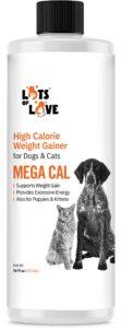 mega cal - high calorie dog weight gainer supplement, supports healthy weight gain & weight management in dog food (thomas labs earlier) 16 fl oz