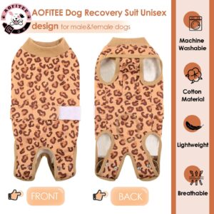 AOFITEE Dog Recovery Suit, Dog Surgical Recovery Suit for Female Dogs Male Dogs, Cozy Dog Onesie for Surgery, Cone E-Collar Alternative, Anti Licking Dog Surgical Shirt with Pee Hole, Strawberry S