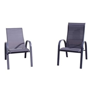 courtyard casual santa fe alum sling reclining chair, set of 2