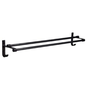 double towel bar for bathroom black towel rod wall mounted installation shower towel rack for hanging towels and bath balls