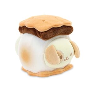 anirollz stuffed animal plush toy – 6" small bakery theme outfitz plush doll | soft, squishy, warm, cute, comfort, safe | birthday gift pillow with puppy dog in s'more puppiroll