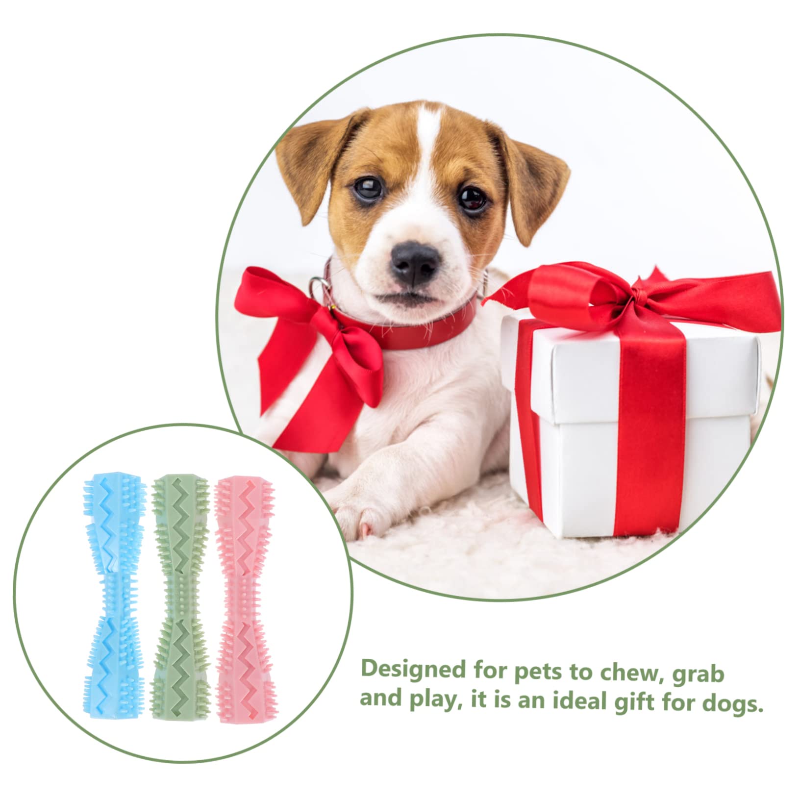 balacoo 6 Pcs Pet Teething Stick Puppy Teething Toy Puppy Chew Toys Dog Dental Chew Toy Puppy Puzzle Toys Chew Toys for Dogs Chewing Toys for Dogs Dog Tooth Brush Pet Supplies Taste TPR