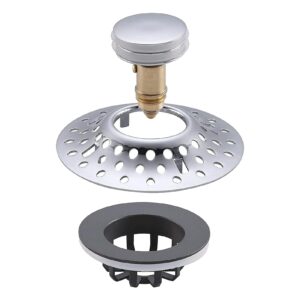 tmay bathtub stopper - foot-operated bath tub drain hair catcher | sink stopper bathroom drain, bathtub overflow drain, shower laundry kitchen washbasin accessories