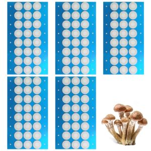 120 pcs synthetic filter paper stickers, 20mm 0.3 μm filter disc strong adhesive patch applied under wide mouth jar lid for mushroom cultivation