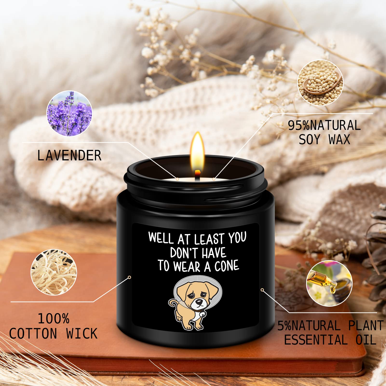 Homsolver Get Well Soon Gifts for Women Men After Surgery Gifts,Feel Better,Cheer up,Inspirational Gifts,Lavender Scented Candles Gifts for Friend,Family