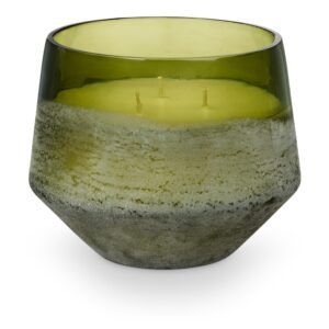 illume large baltic glass candle, balsam & cedar