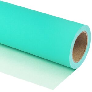 wrapaholic mint wrapping paper roll - mini roll silky touch - 17 inch x 16.5 feet - soild color design perfect for birthday, holiday, wedding, baby shower