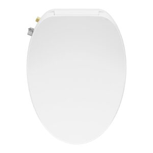 electric bidet smart toilet seats with istant warm water, air dryer, nightlight, remote control, elongated and cotton white