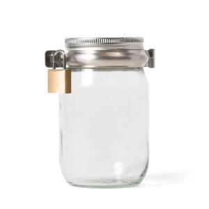 hebrware mason jar locking lid, pad lock, for regular mouth mason jars