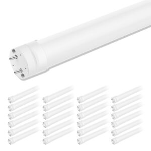 marxlait 24 pack t8 led bulbs 4ft, 6000k daylight white, 40w equivalent, ballast bypass, dual ended type b light tube, led fluorescent tube replacement t8 t12, non-dimmable