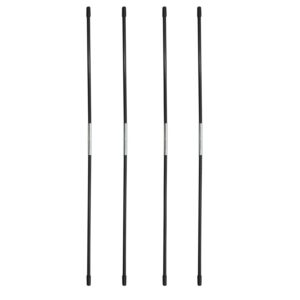 dokehom [4 pack] 26.5-inches fiberglass rods for slim pro 29" and x-large pro 29" laundry hamper on wheels (black)