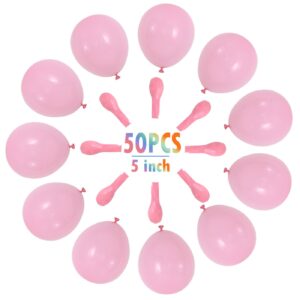 beishida 50pcs light pink party balloons 5 inch light pink balloon matte latex ballon white round balloons for party birthday wedding graduation anniversary baby shower