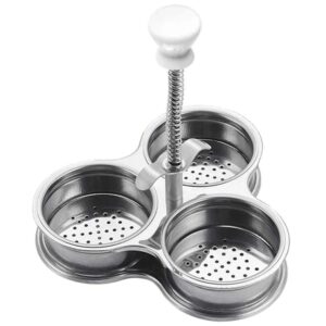 3 cups egg poacher,poached egg maker stainless steel egg poaching pan for frying eggs and egg mcmuffins egg for breakfast