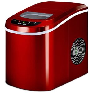 vgaze red portable compact electric ice maker machine mini cube 26lb/day