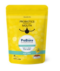 probiora for cats | oral care probiotic supplement | pet probiotics to reduce bad breath | cat nutritional supplement for dental health | 30 servings (jar) (30 serving (pack of 1), pouch)