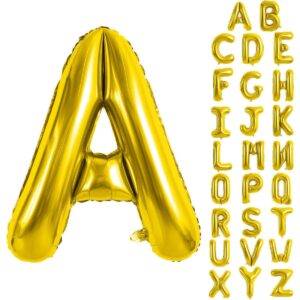 gold letter balloons 40 inch - large letter balloon aluminum foil for birthday wedding anniversary party decorations/letter a yunshangmo