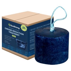 eco strong commercial grease trap treatment | interceptor grease cleaner | drop in microbial block continually digests fats & eliminate odors (2 lbs)