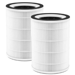 kilo true hepa replacement filter for afloia air purifier kilo, kiloplus, kilopro, miro, miro pro and morento mr-kilo, h13 hepa filtration, 2 pack