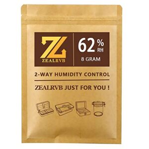 zealrvb 62% rh humidity pack 8 gram 10 packs 2-way humidity control packs for herb flower -individually wrapped -no liquid leakage…